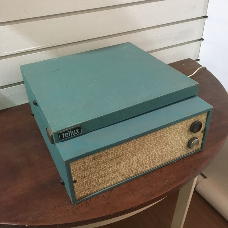 Blue Vintage Record Player (Partly Working) | 20th Century Props
