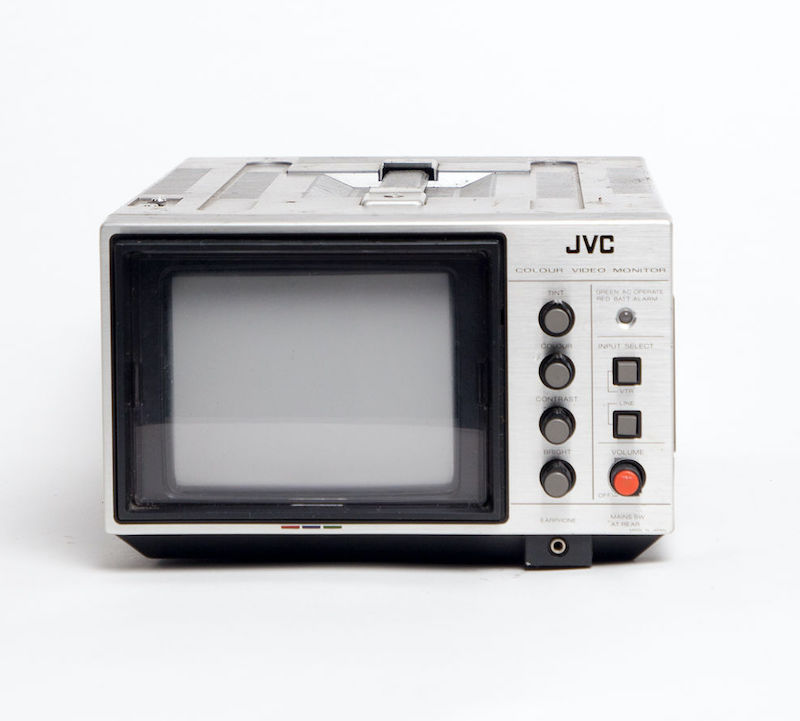 Non Practical Silver Vintage Mini JVC Video Monitor | LONDON PROP HIRE