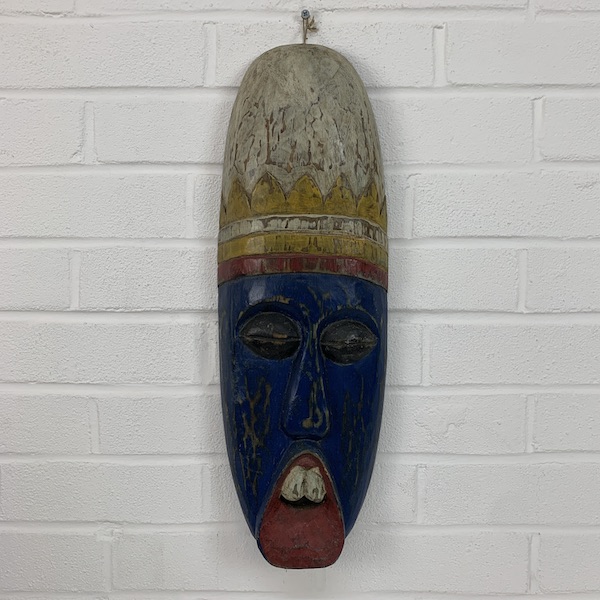 Blue Tribal Mask | 20th Century Props