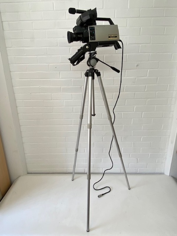 Non Practical 1980's Hitachi Film Camera With Tripod (Model no VK-C800E) | LONDON PROP HIRE