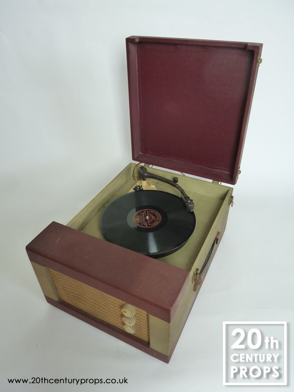 Red Vintage Record Player | 20th Century Props