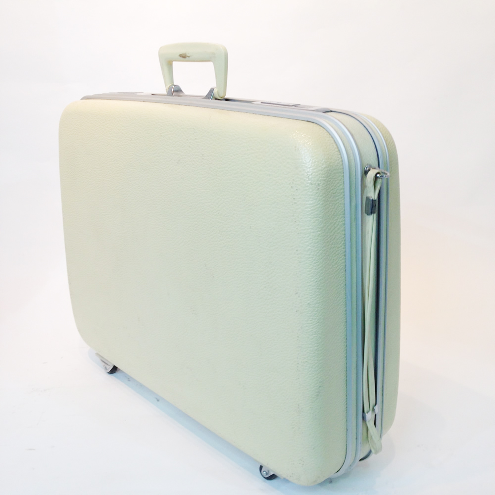 White Hard Shell Suitcase | LONDON PROP HIRE
