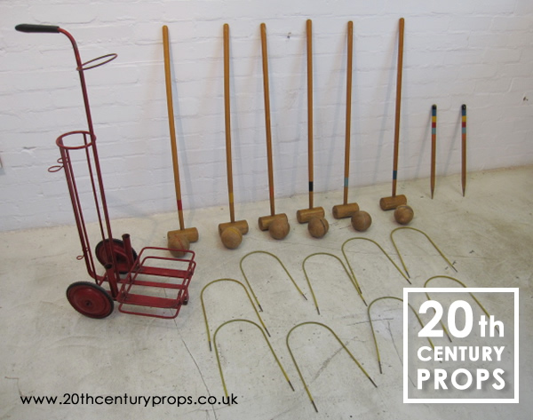 Vintage Croquet Set With Trolley | 20th Century Props