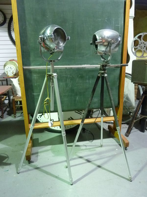 Vintage 'Strand Electric' Polished Chrome Spotlight | LONDON PROP HIRE