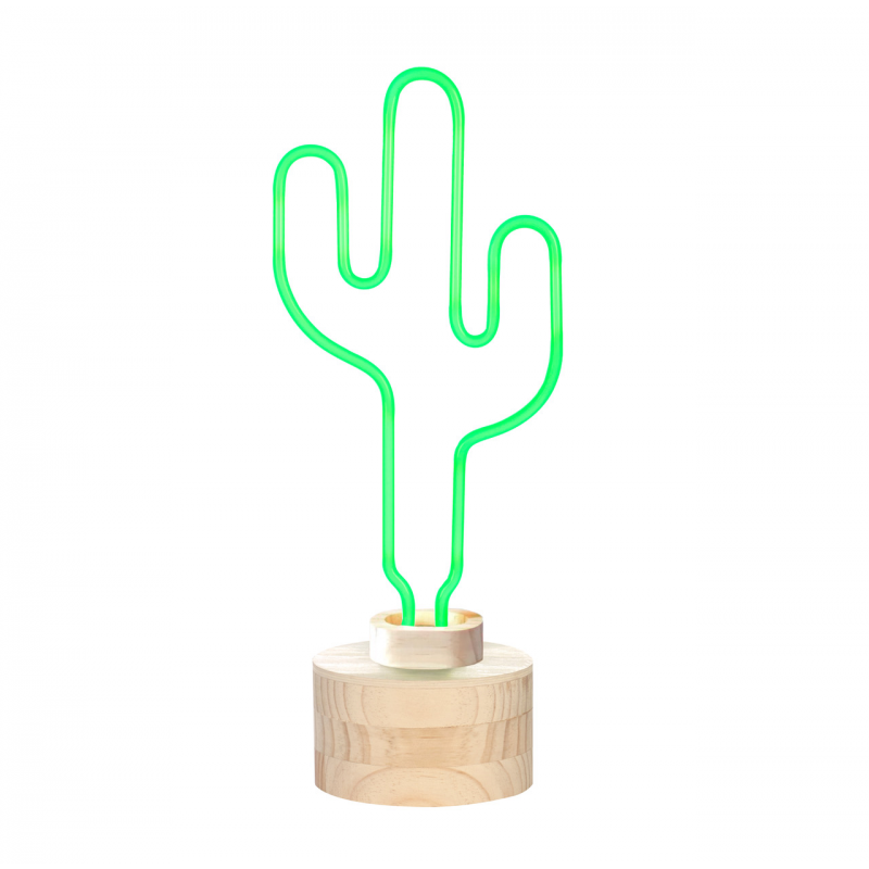 Neon Cactus Table Lamp | LONDON PROP HIRE