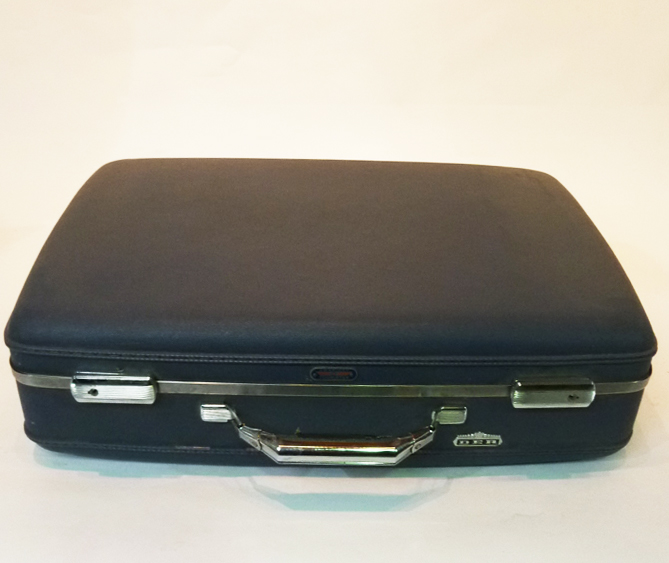 Dark Blue Hard Shell Retro Suitcase | 20th Century Props