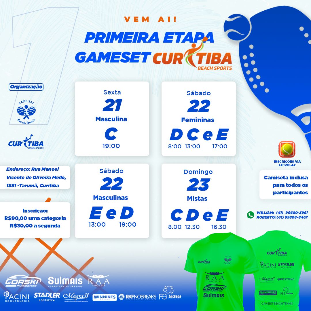 Informações do Torneio 1ª ETAPA GAMESET BT - LetzPlay