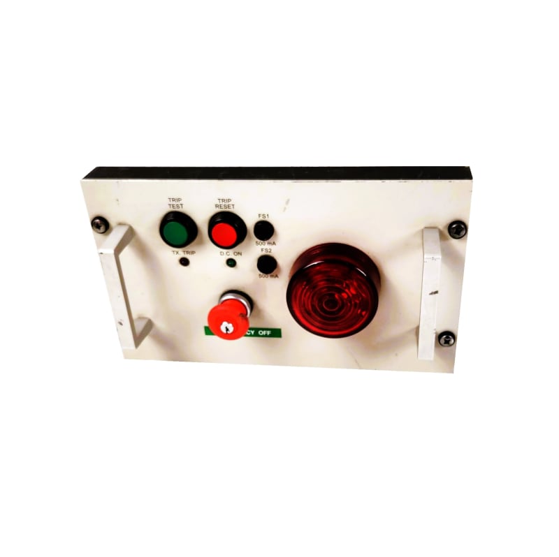 Non practical emergency/alarm type panel with red green buttons ...