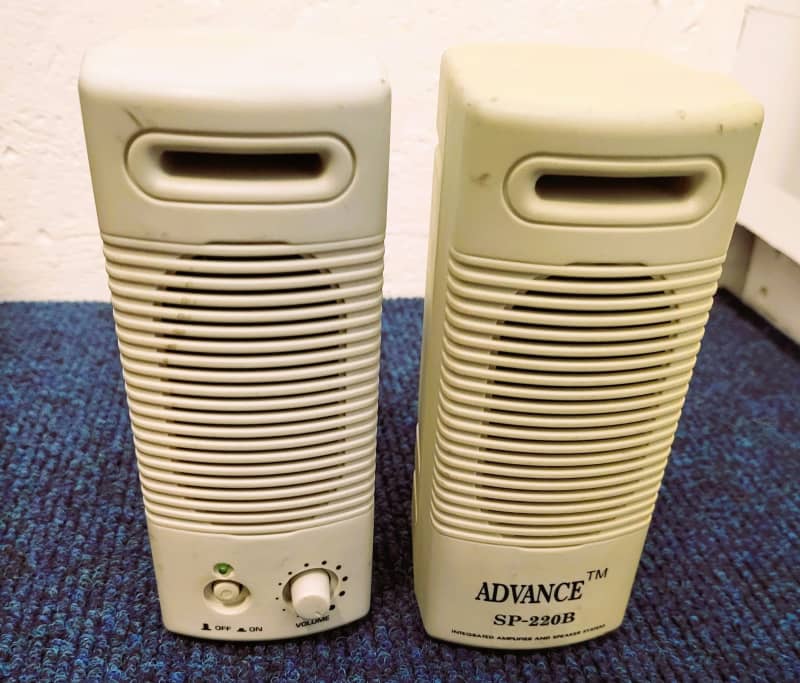 Non Practical Beige Computer Speakers | Electro Props Hire