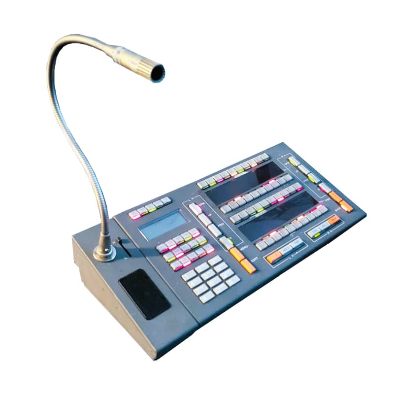 Practical microphone console with buttons & coloured LEDs | Electro ...