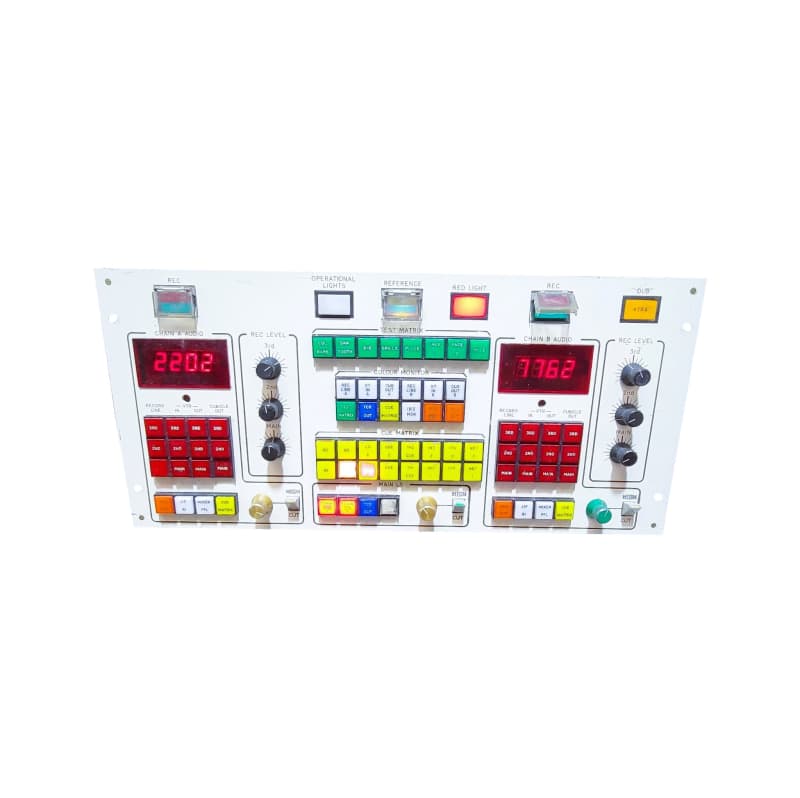 Practical control panel with coloured square buttons & controllable ...