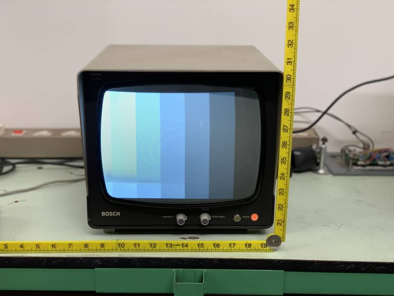 Practical monochrome hooded CRT monitor (Bosch) | Electro Props Hire