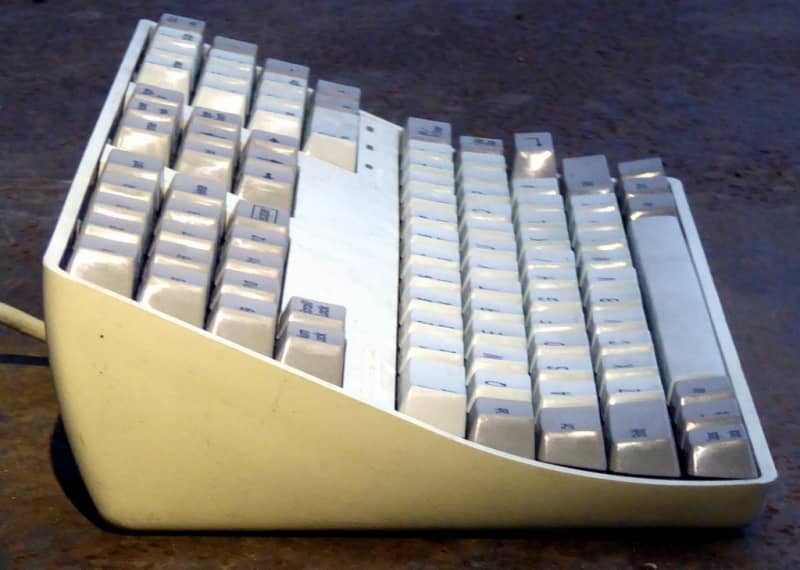 Small footprint steeply raked practical keyboard | Electro Props Hire
