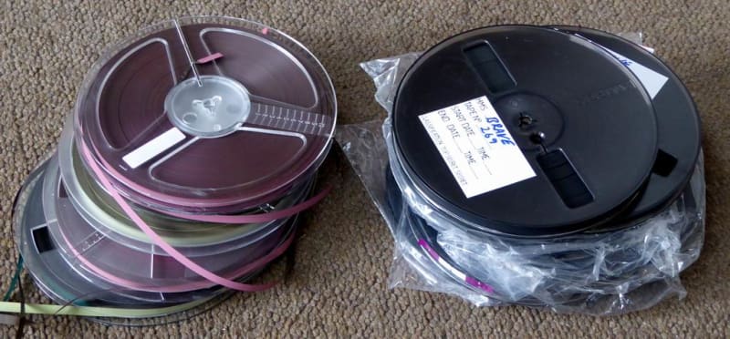 Runs of tape spools from all periods | Electro Props Hire