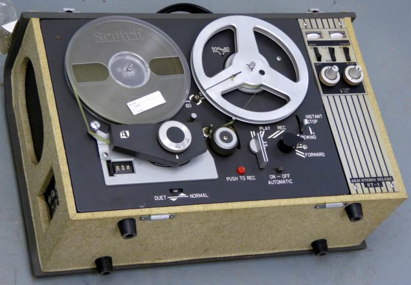 Practical 1950s-1960s Akai reel to reel tape recorder | Electro Props Hire