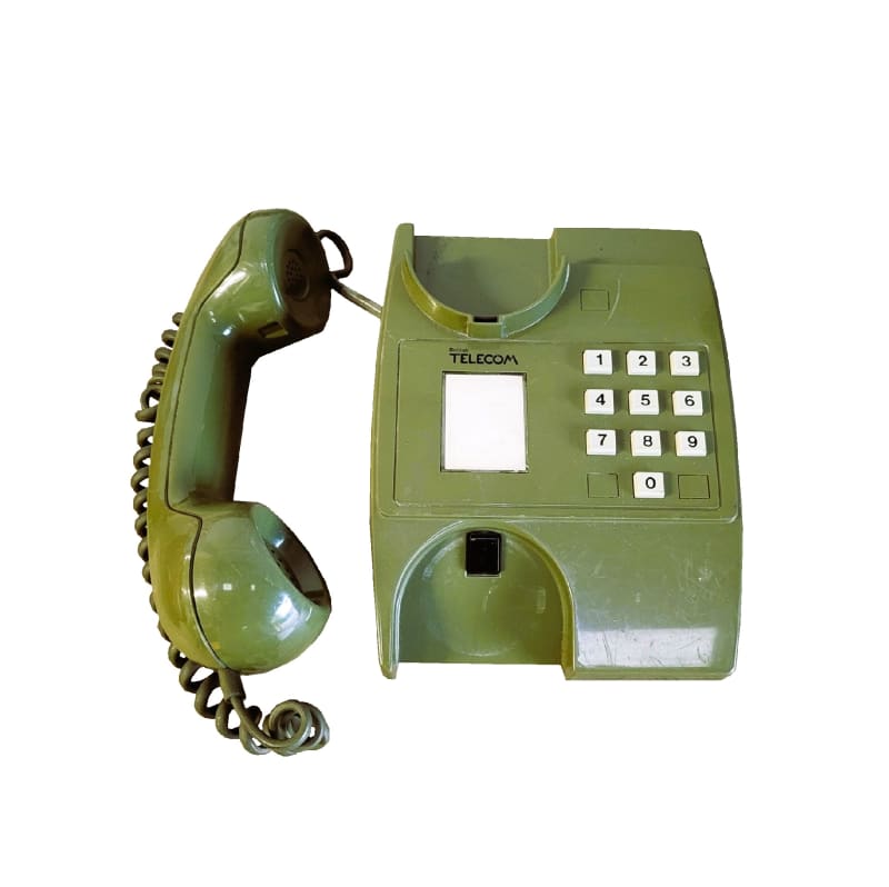 Khaki British Telecom Phone | Electro Props Hire