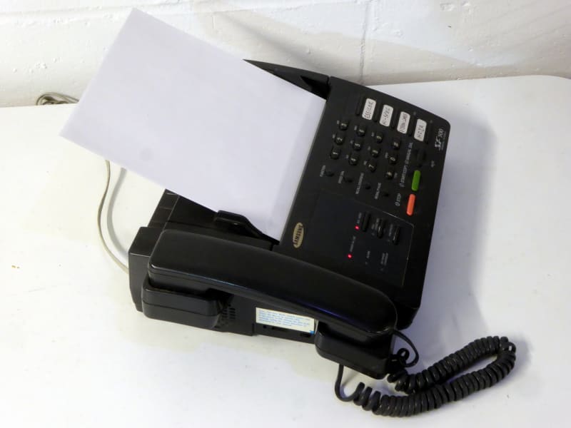 Compact office/home black fax machine/telephone | Electro Props Hire