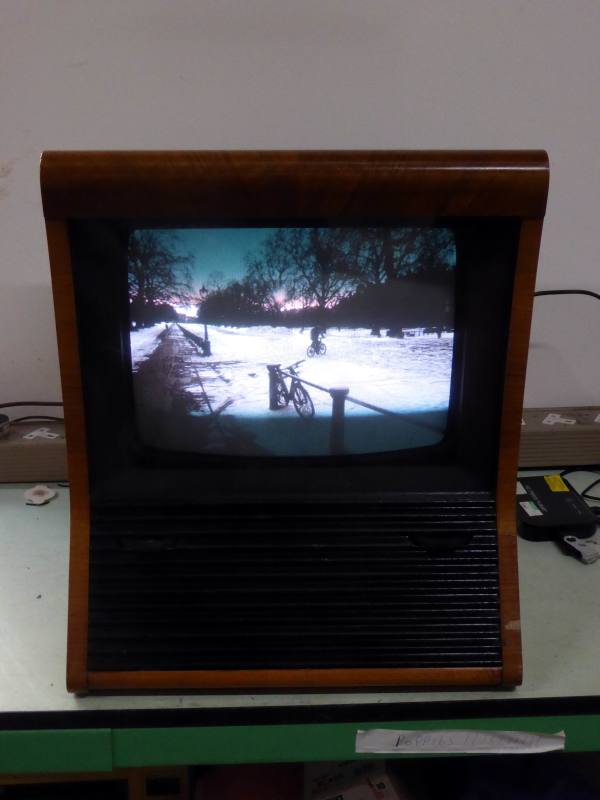 Fully practical 405 line era PYE V4 TV from the 1950s in veneered ...