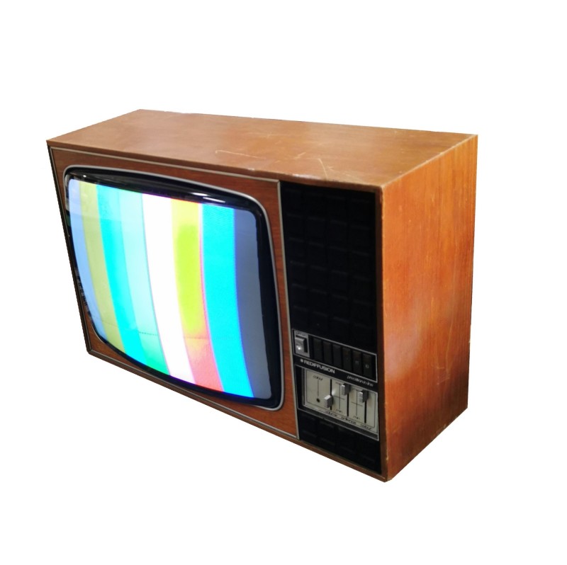 Practical 1970s 22" wooden TV set | Electro Props Hire