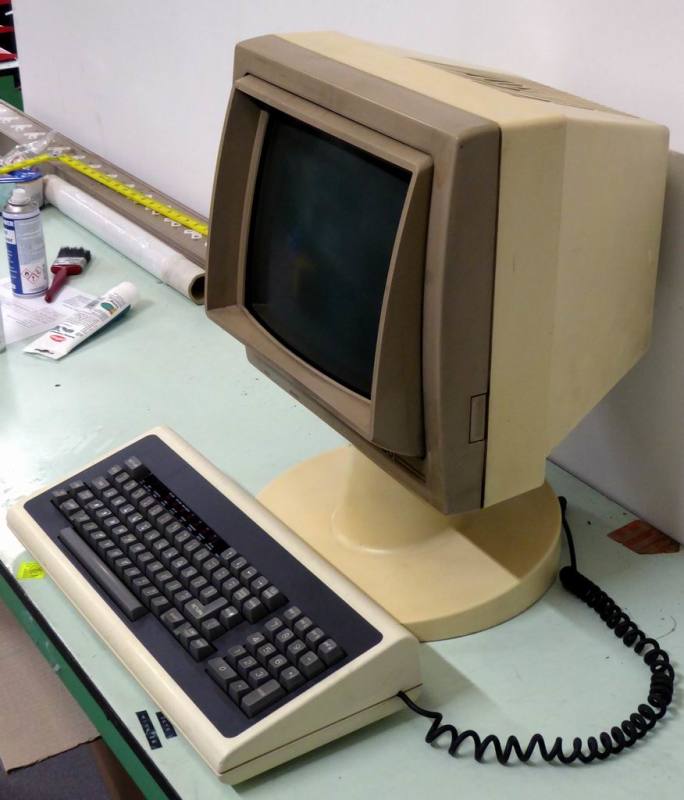 Stylish 1970s-1980s stalk computer terminal with keyboard | Electro ...