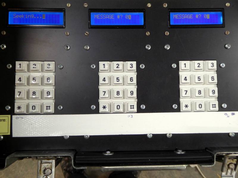 Practical control panel with triple keypads & LCD text displays in a ...