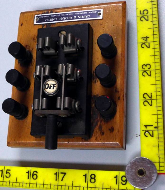 Period electrical knife switch - Frankenstein lab etc | Electro Props Hire