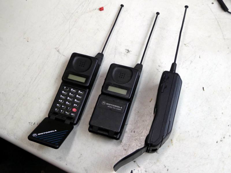 1989 Period Motorola Microtac mobile phones | Electro Props Hire