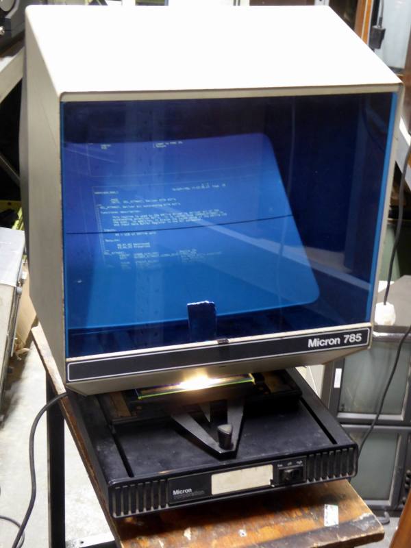 Practical microfiche viewer with internal screen | Electro Props Hire