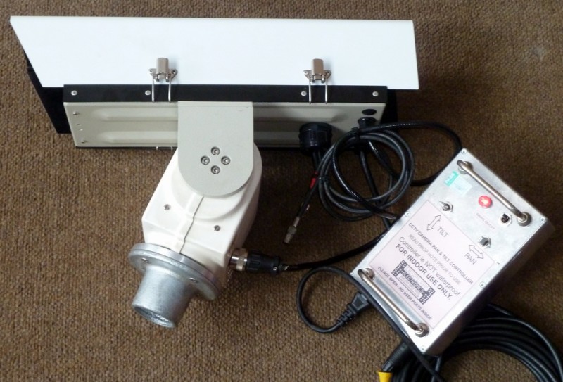 Practical pan & tilt (moveable) CCTV external camera | Electro Props Hire