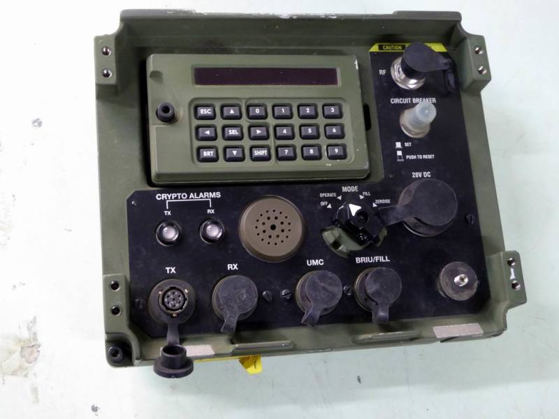 Keypads & display in drab military olive khaki colour | Electro Props Hire