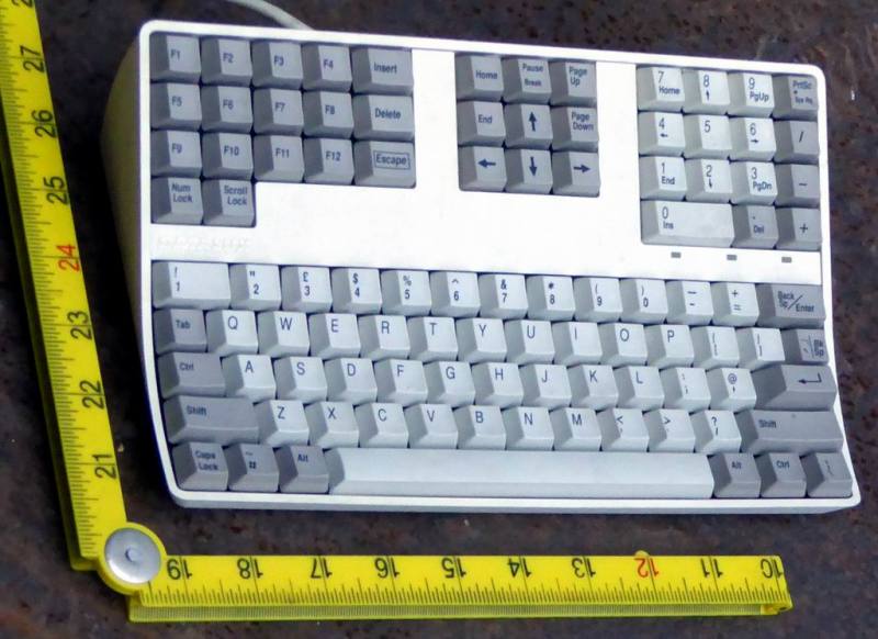Small footprint steeply raked practical keyboard | Electro Props Hire
