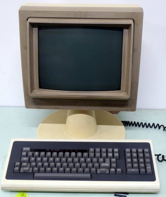 Stylish 1970s-1980s stalk computer terminal with keyboard | Electro ...
