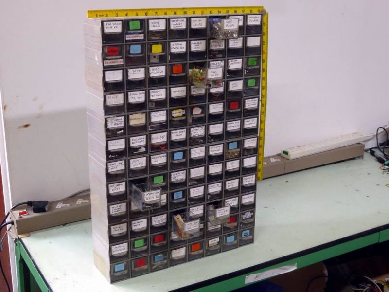 Electronics workshop/laboratory components modular storage drawers ...