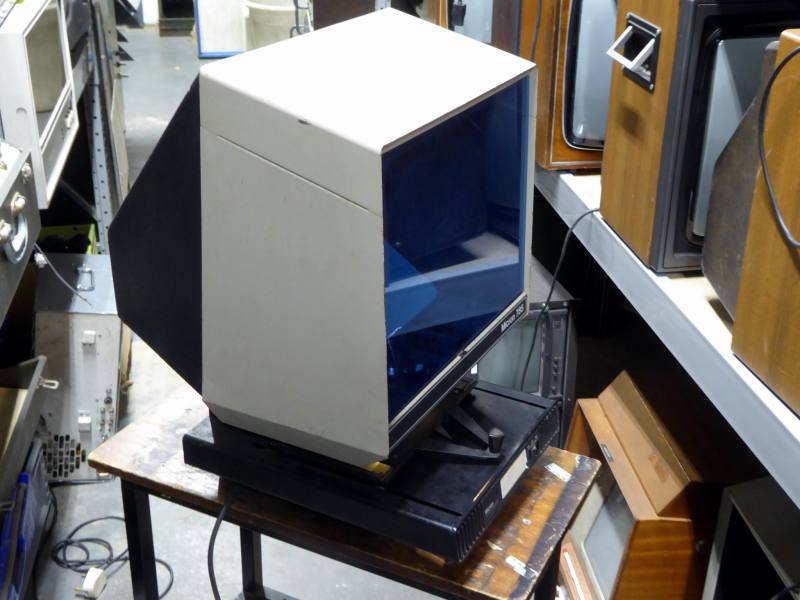 Practical microfiche viewer with internal screen | Electro Props Hire