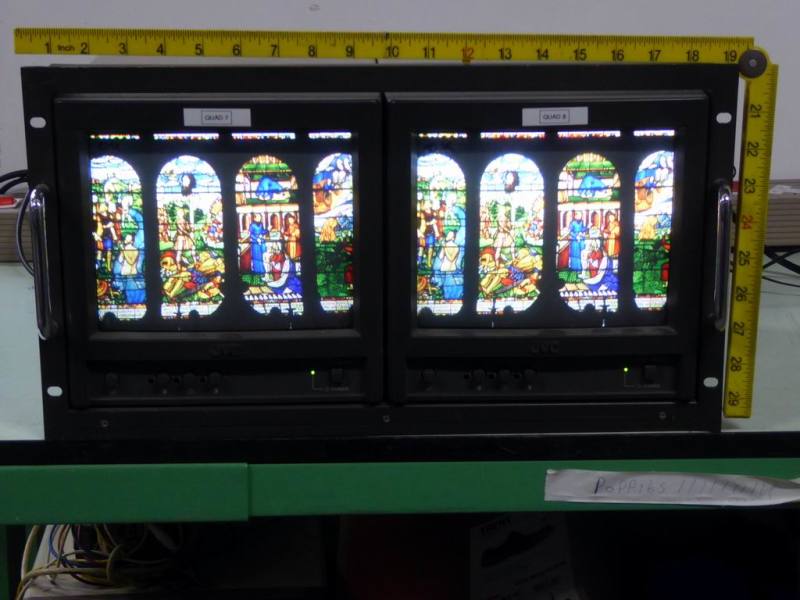 Practical pair of side by side rack mount CRT colour monitors | Electro ...