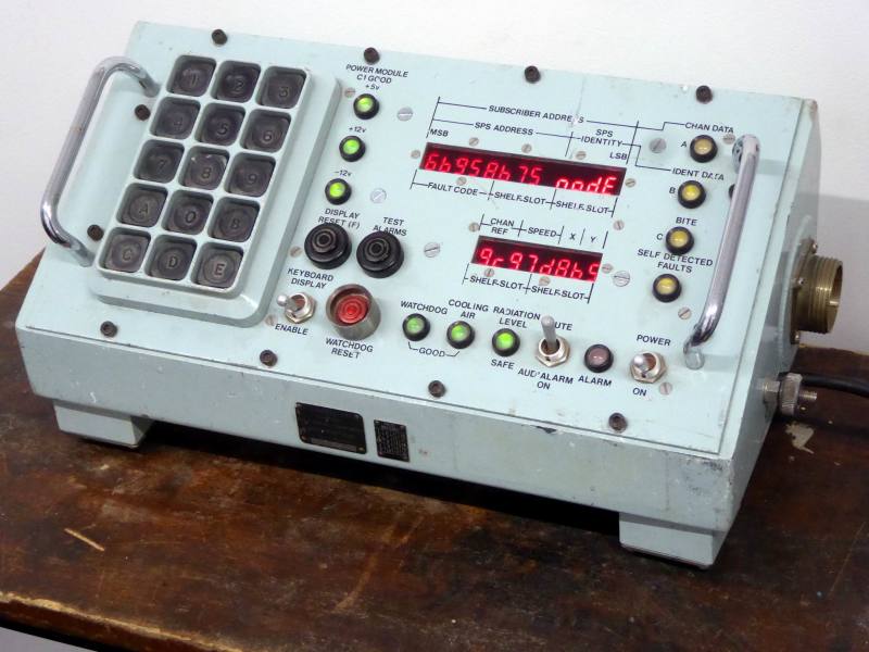 Very cool military sloping console with chunky buttons & animated ...