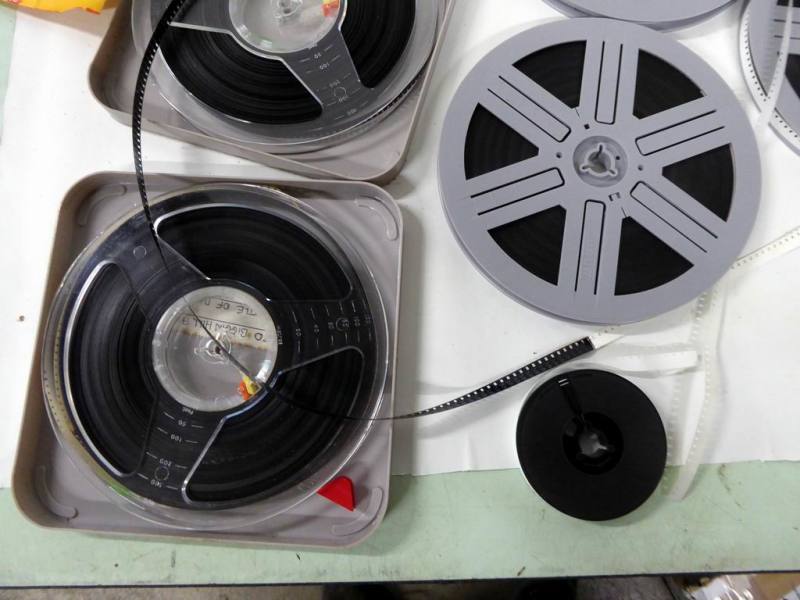 Selection of 8mm cine film spools | Electro Props Hire