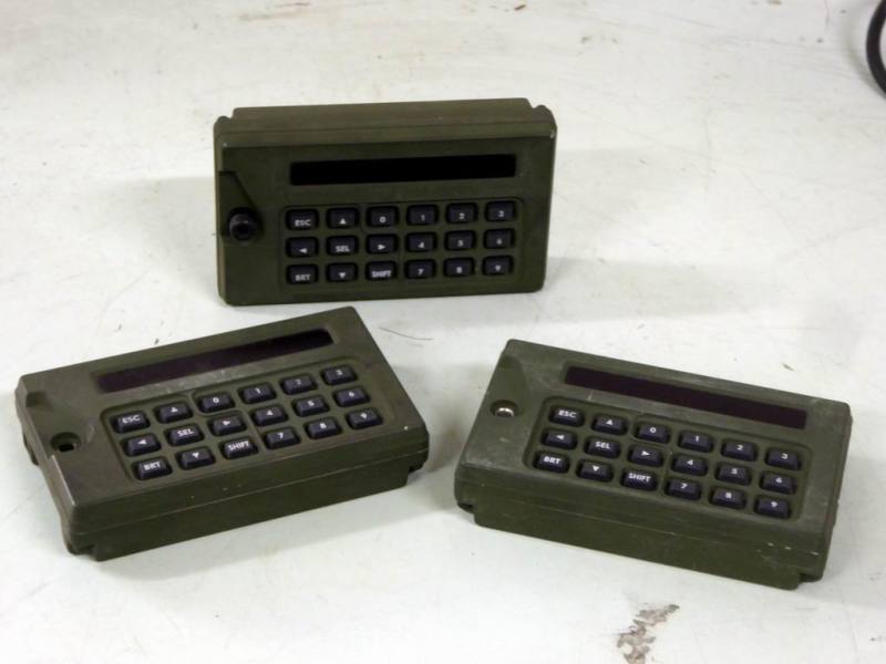 Keypads & display in drab military olive khaki colour | Electro Props Hire