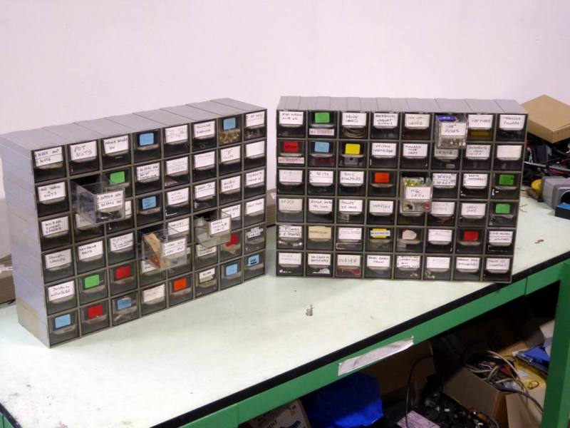 Electronics workshop/laboratory components modular storage drawers ...