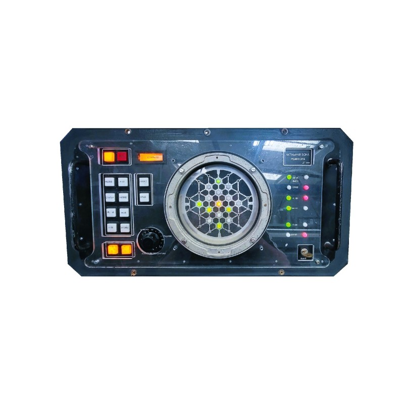 Black Mock Control Panel With Flashing Lights & Illuminated Buttons ...