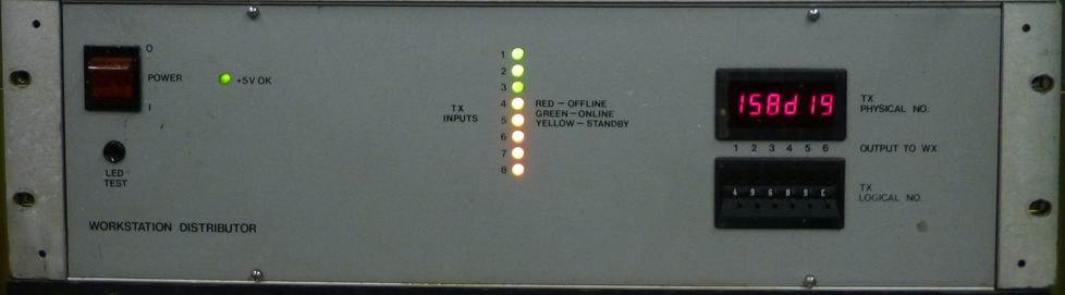 Workstation Distributor practical silver panel | Electro Props Hire