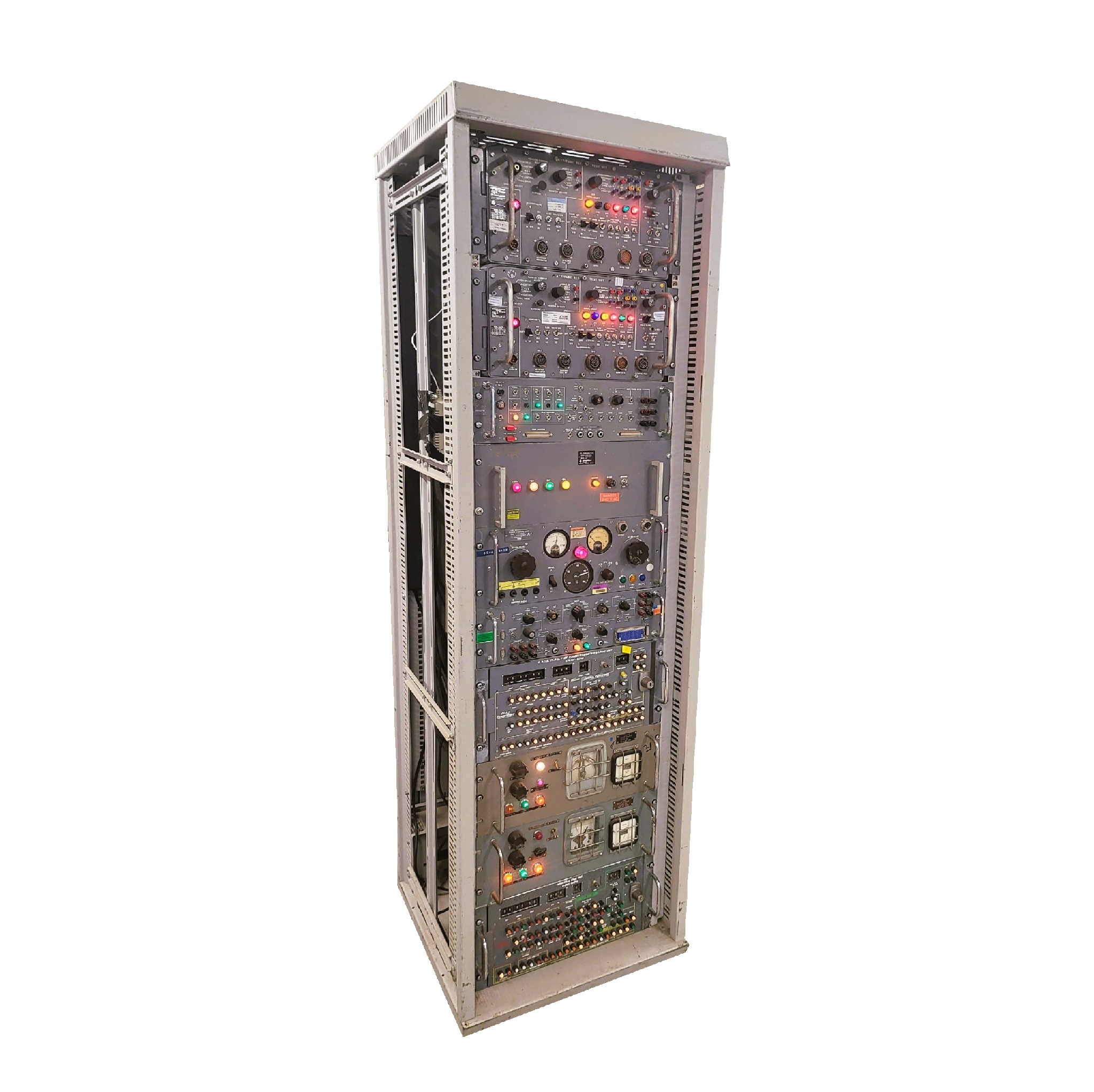 6ft 7" Battleship Grey Server Rack | Electro Props Hire