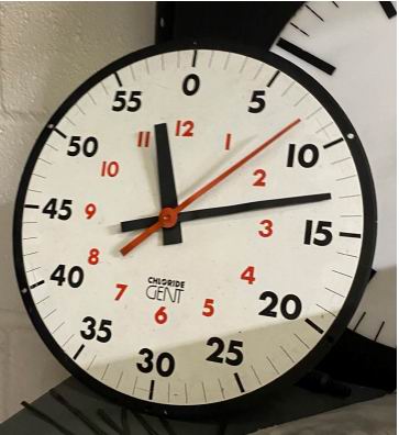 Analogue clock with seconds & hours markings | Electro Props Hire