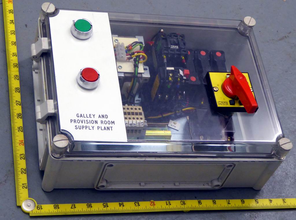 Transparent fronted electrical switch box | Electro Props Hire