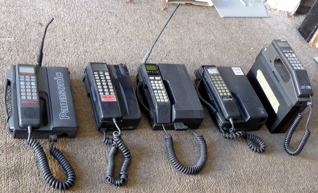 Example Selection of vintage mobile phones | Electro Props Hire