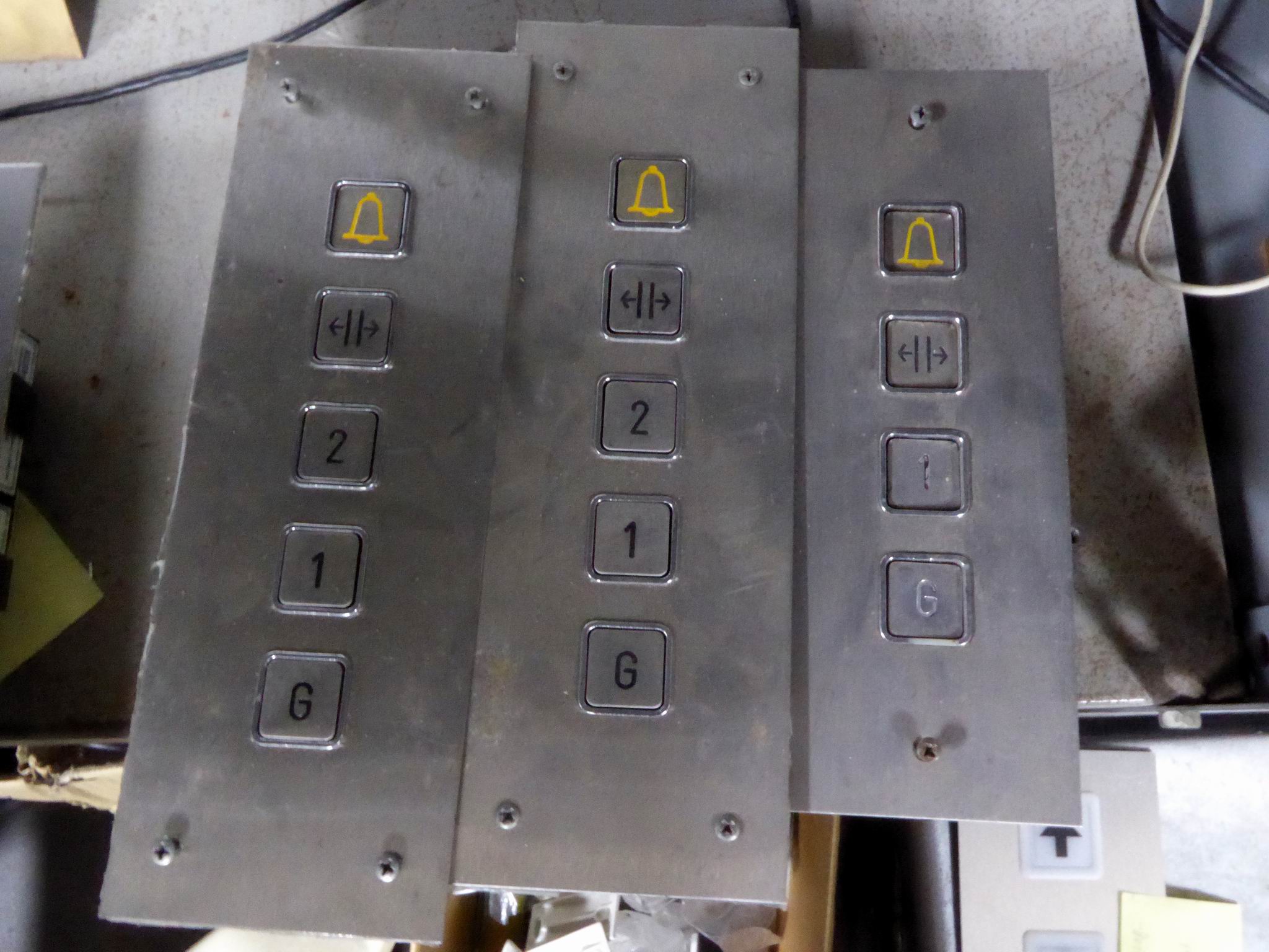 Selection of small building interior lift floor select panels | Electro ...