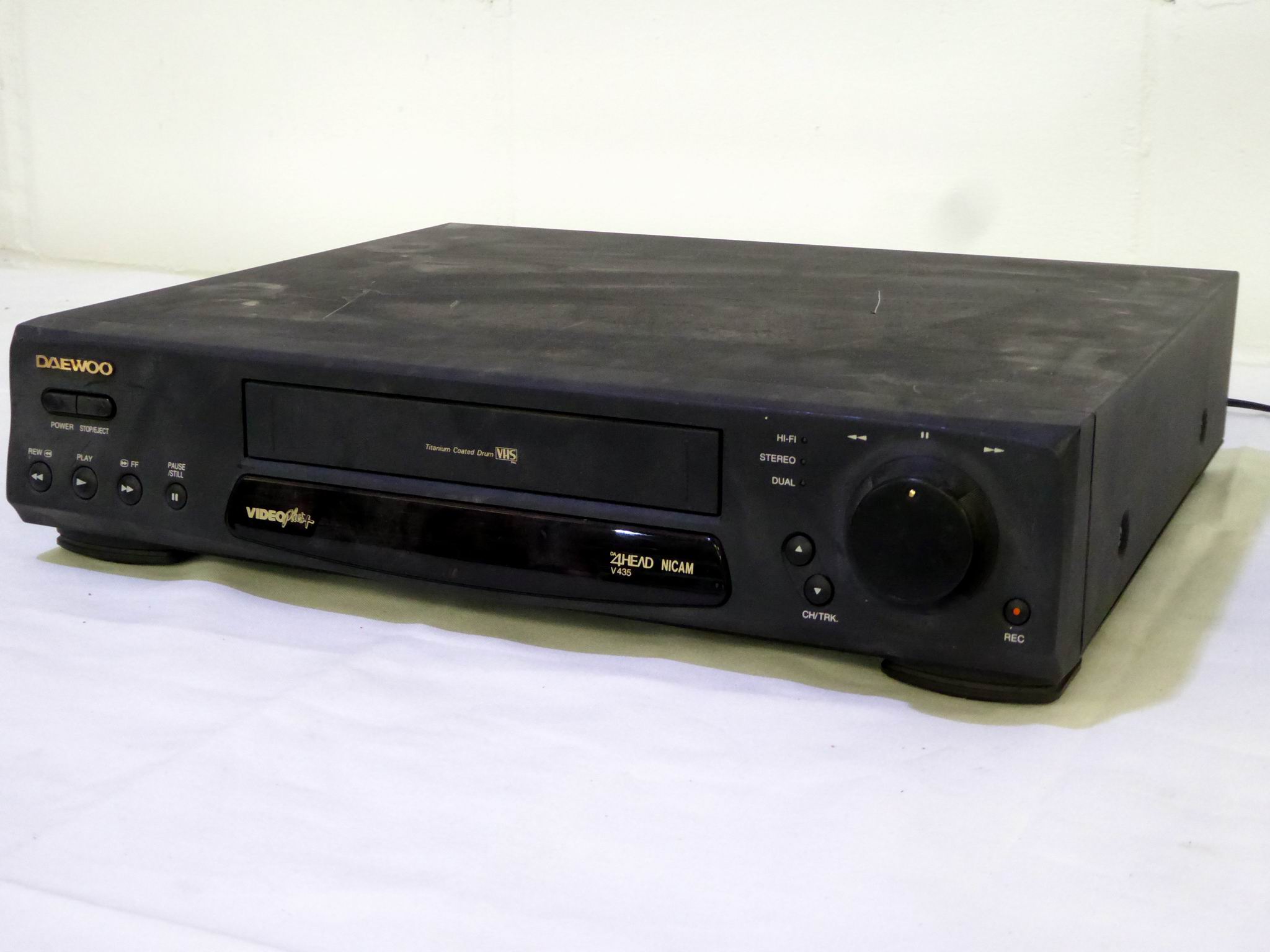 Matt black 1990s VHS VCR/Video Cassette Recorder | Electro Props Hire