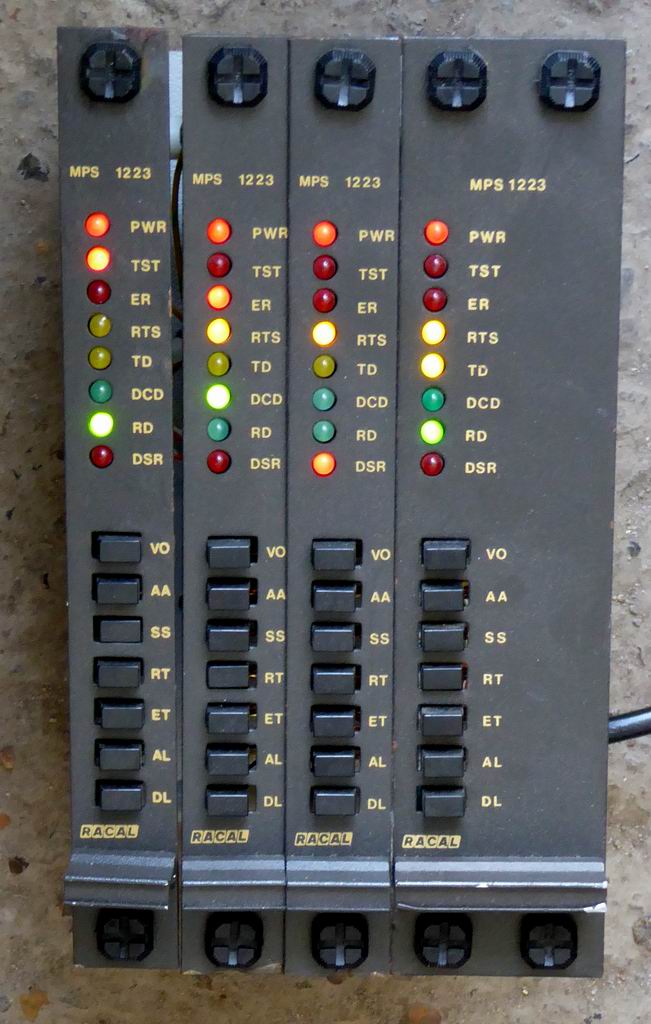 Panel with coloured LEDs & columns of buttons | Electro Props Hire