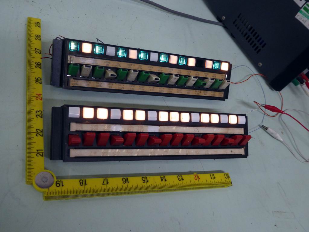 Illuminated Post office 1000 style lever switch banks | Electro Props Hire