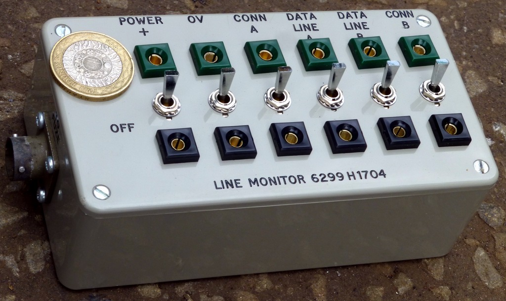 Box containing small switches & connectors | Electro Props Hire